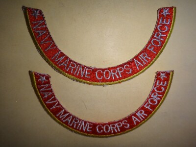 Two (2) Military Arcs Patches: NAVY, MARINE CORPS, AIR FORCE | eBay