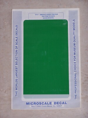 DECALS MICROSCALE EMERALD GREEN TRIM FILM Ref. TF-17 | eBay