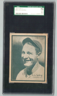 1931 W517 #35 Lou Gehrig SGC 5.5 Excellent plus HOF Rare in higher ...