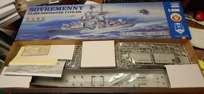 TRUMPETER 956 SOVREMENNY BATTLE SHIP MODEL KIT 1/200 NEW IN OPEN BOX ...