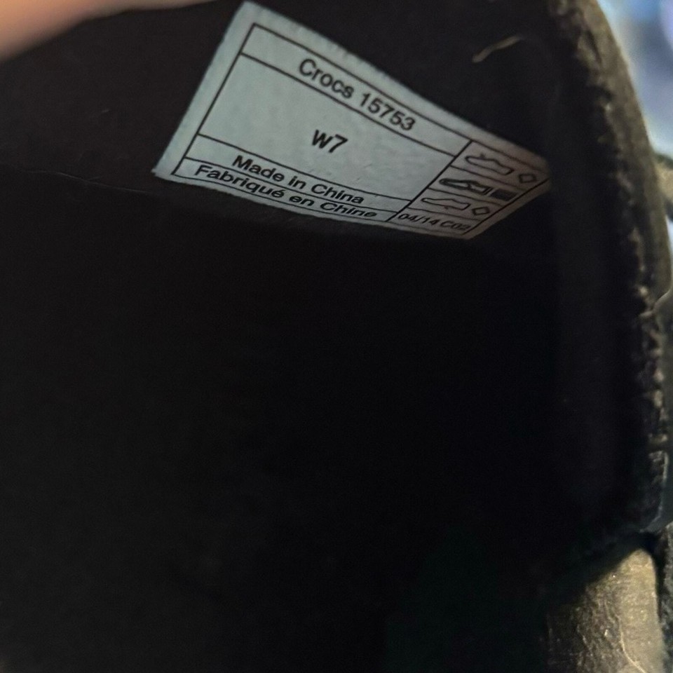 Crocs Wrap Colorlite Loafer Boat Shoes Black Womens Size 7 | eBay