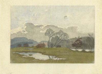 Louis Frank Original Signed Landscape Color Woodcut | eBay