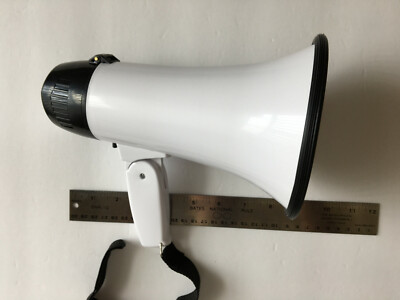 Maxam Portable 8-3/4" Megaphone Speaker with Siren, Wrist Strap ...