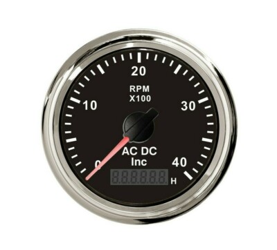 Diesel Tack 4000 RPM Tachometer with Digital Engine Hours Magnetic Pick ...