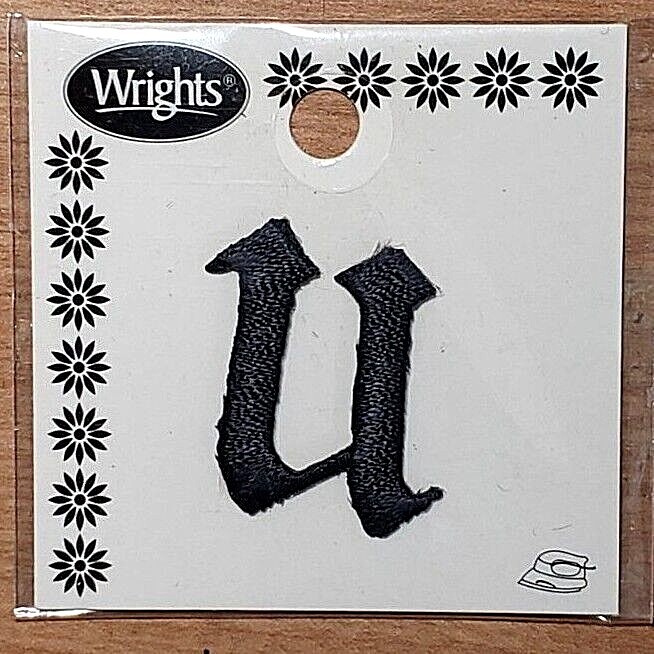 WRIGHTS Upper/Lowercase Embroidered OLD ENGLISH Iron-On Letters - Pick ...