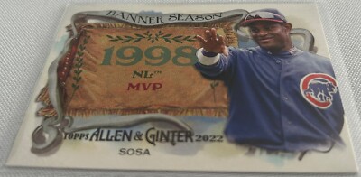 2022 Allen & Ginter Baseball Sammy Sosa Chicago Cubs Banner Season #BS ...