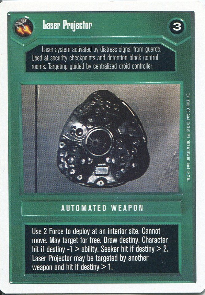 Star Wars CCG Premiere White Border Laser Projector | eBay