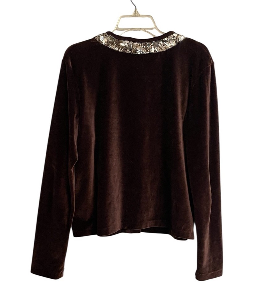 Velvet Cardigan Jacket Brown Sequin Beaded Giraffe OOAK Art to Wear ...