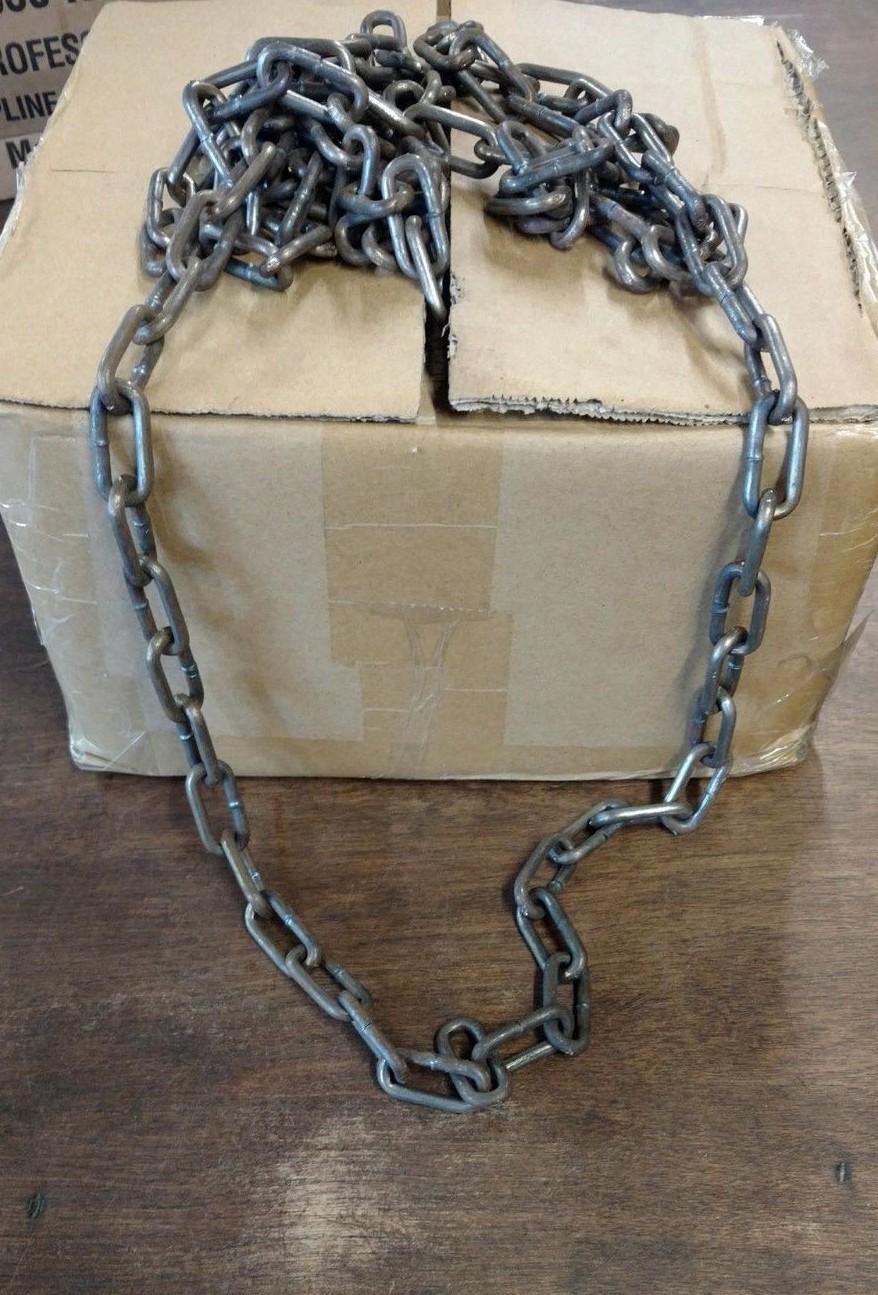 100' OF PREMIUM HIGH GRADE #2 CHAIN STRAIGHT LINK CHAIN TRAPPING SUPER ...