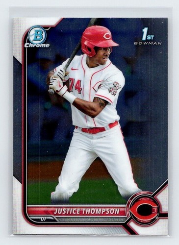 2022 Bowman - Chrome Prospects Justice Thompson #BCP-59 (RC) Cincinnati ...
