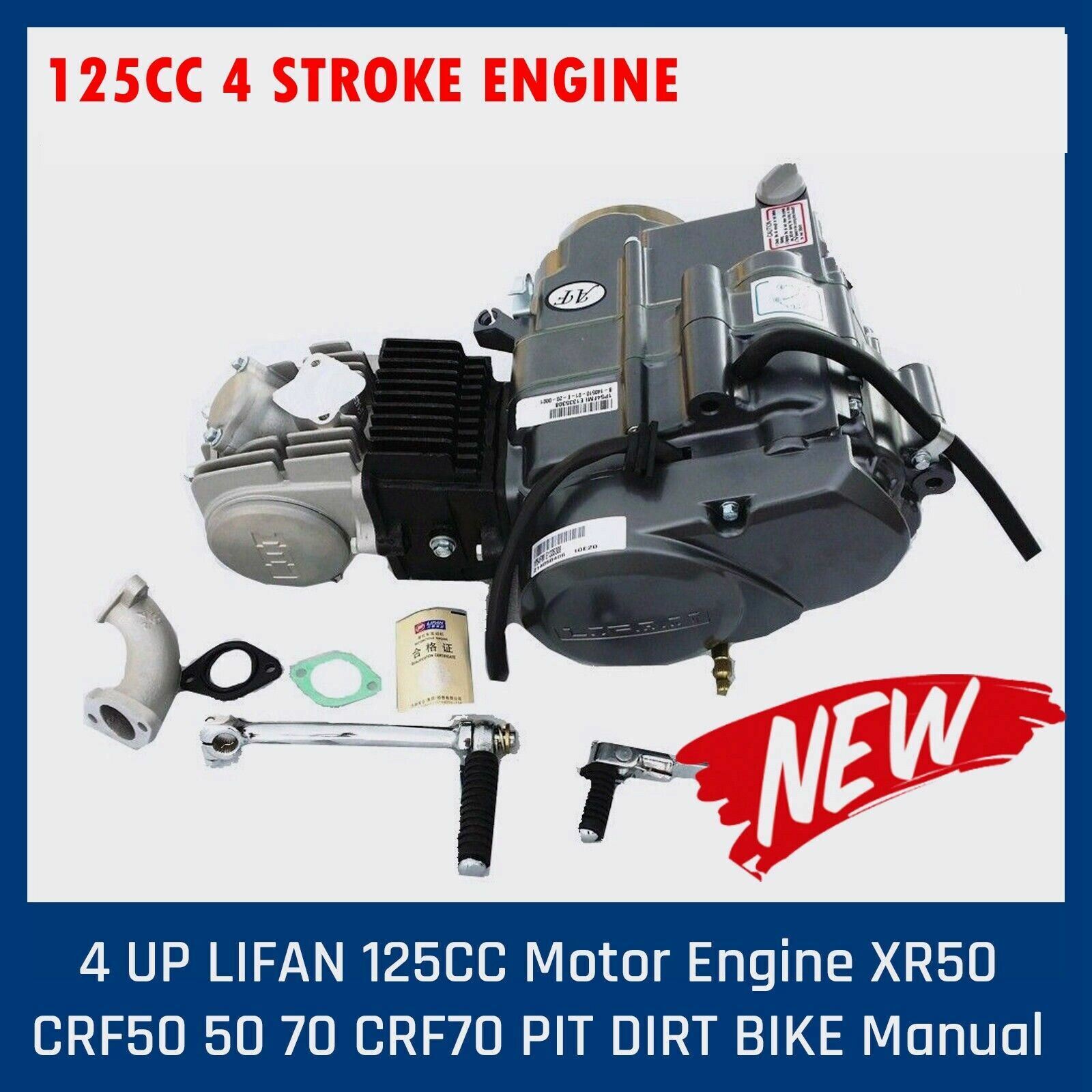 LIFAN 125CC Racing Gear Engine Replace CRF50 CRF70 Thumpster Atomik 50 ...