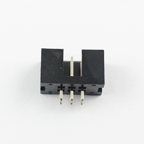 100Pcs 2.54mm 2x3 Pin 6 Pin Straight Male Shrouded PCB Box header IDC ...