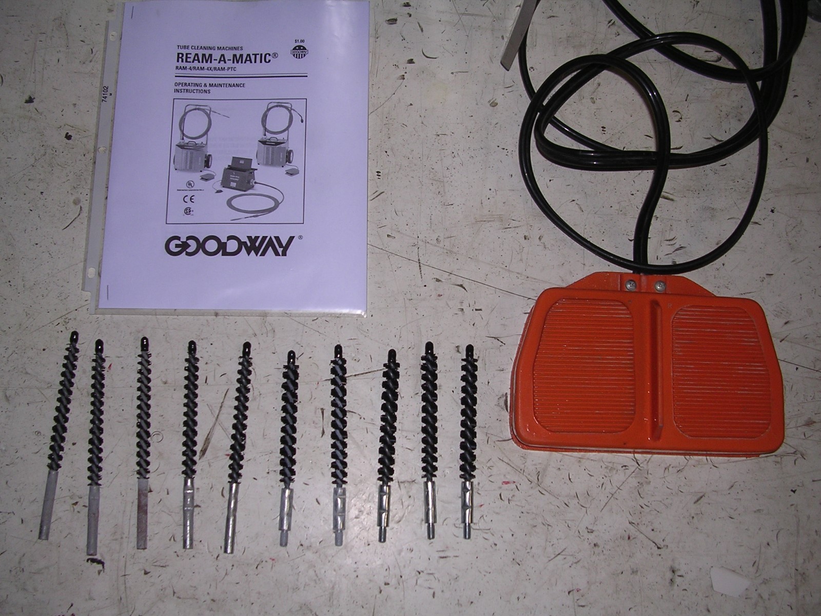 GOODWAY REAM-A-MATIC RAM-4 CHILLER TUBE CLEANER EX COND! 2 SHAFTS & 10 ...