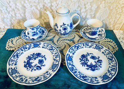 Original Bohemia Zwiebelmuster Czech Blue Onion Demitasse Espresso Set ...