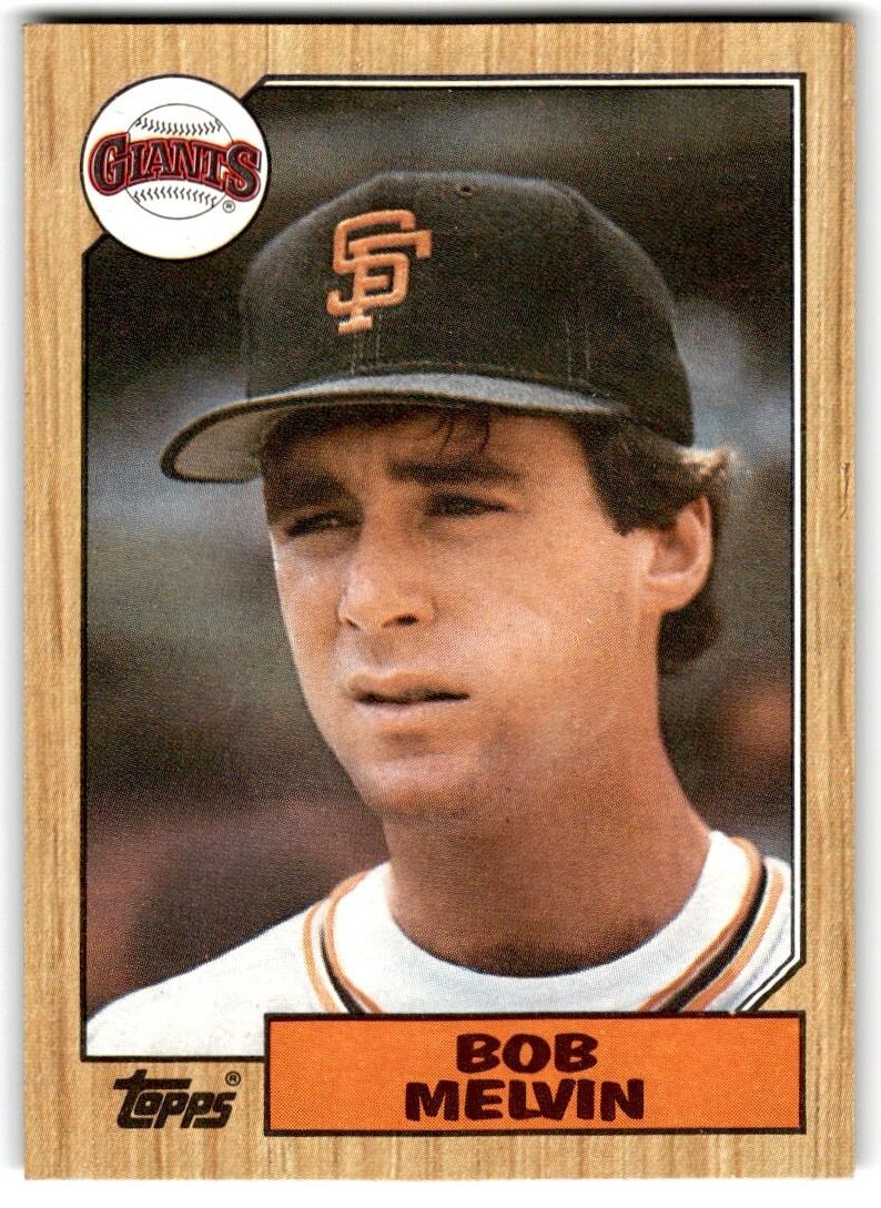 1987 Topps Baseball Cards Bob Melvin San Francisco Giants #549 | eBay