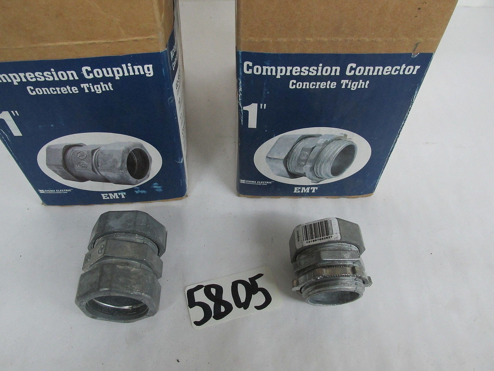 10 Pieces 1" Concrete Tight Steel Compression Connectors & 10 Piece 1 ...
