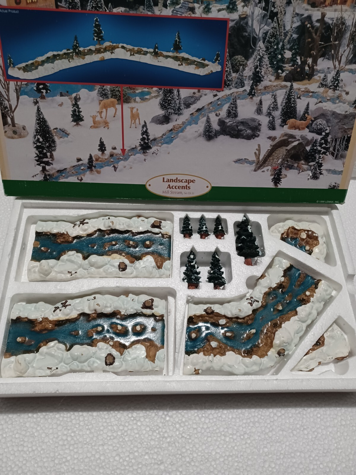 LEMAX Village Landscape Collection Poly-Resin Extendable Mill Stream ...