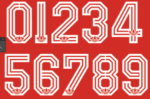 Vinyl 1970s 80's 90's Football Shirt Soccer Numbers Heat Print Football ...