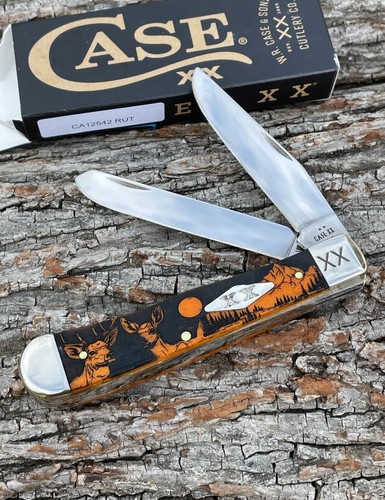 CASE XX *a SFO 2025 RUT PERSIMMON ORANGE SMOOTH TRAPPER KNIFE KNIVES | eBay