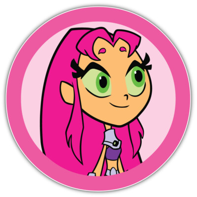 Starfire Face Teen Titans Cartoon Sticker Bumper Decal - "SIZES" | eBay