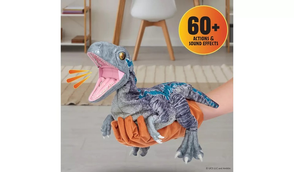 Jurassic World Baby Blue Puppetronic RealFX Training Clicker Wow Stuff ...
