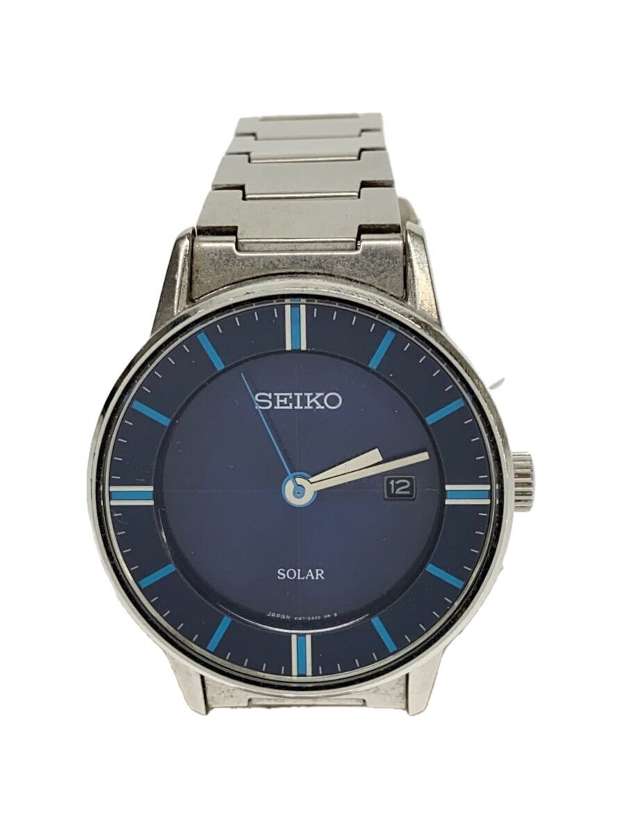 Seiko Solar Watch Men’s Blue Dial Stainless Steel Use… - Gem