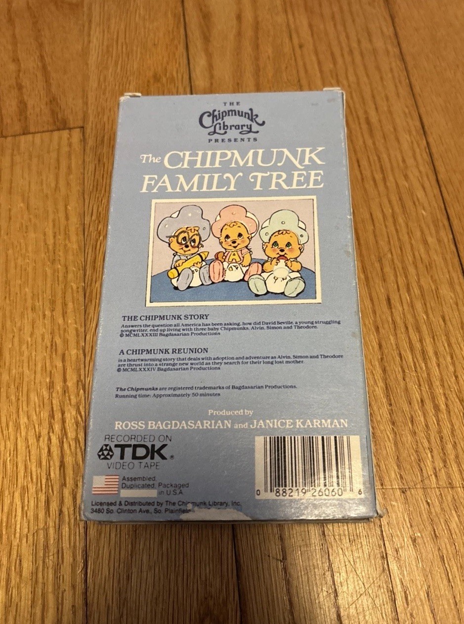 Alvin and the Chipmunks: The Chipmunk Family Tree (VHS, 1989) | eBay