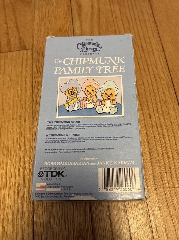Alvin and the Chipmunks: The Chipmunk Family Tree (VHS, 1989 ...