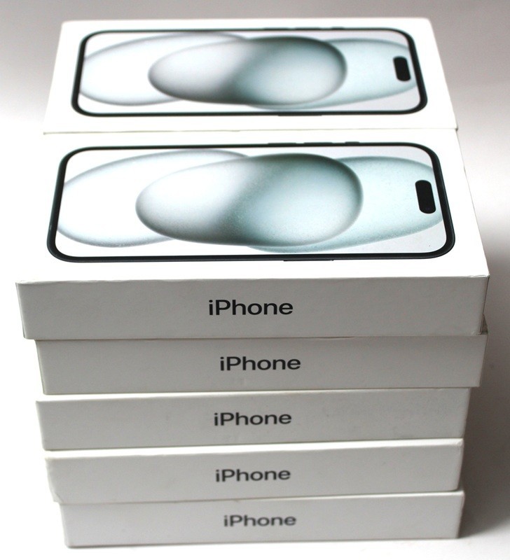 Lot Of 10 Apple iPhone 15 Black 128GB original authentic BOX & INSERTS ...