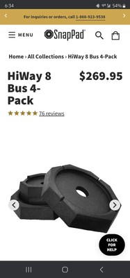 4 pack 8" round SNAP PADS leveling feet for RV EIGHT INCHES | eBay