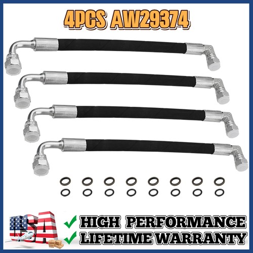 4x AW29374 Hydraulic Hose for John Deere 200CX 210 300 300X 300CX 300E ...