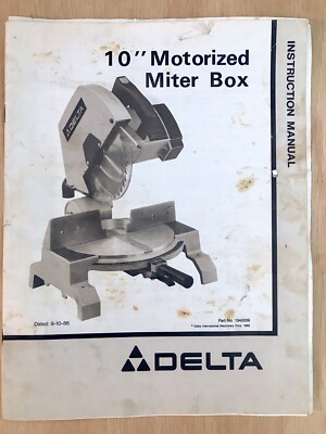 Delta Miter Box Instruction Manual | eBay