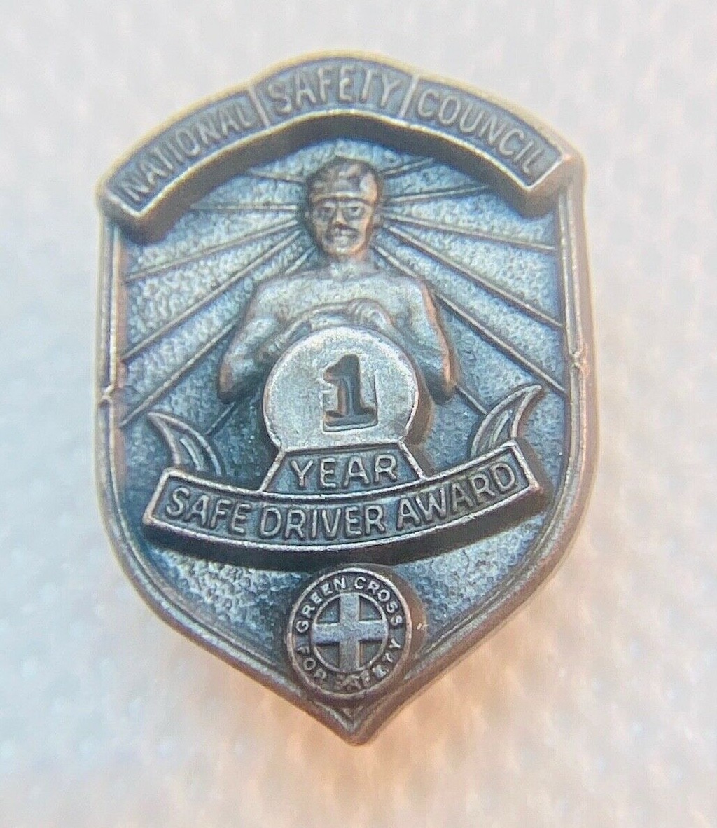 Vintage Lapel Pin National Safety Council 1 Year Safe Driver Award ...