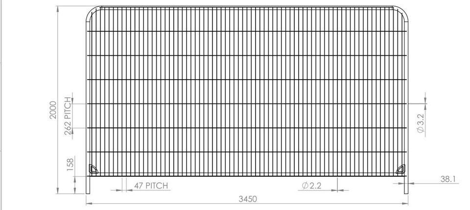 New Heavy Duty Round Top Panels (Temporary Fencing Heras) | eBay