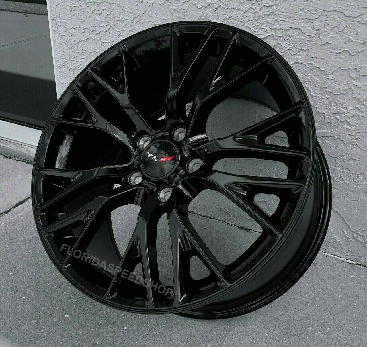 New C7 Z06 Gloss black Corvette wheels 17x8.5/18x9.5" C5 1997-2004 ...
