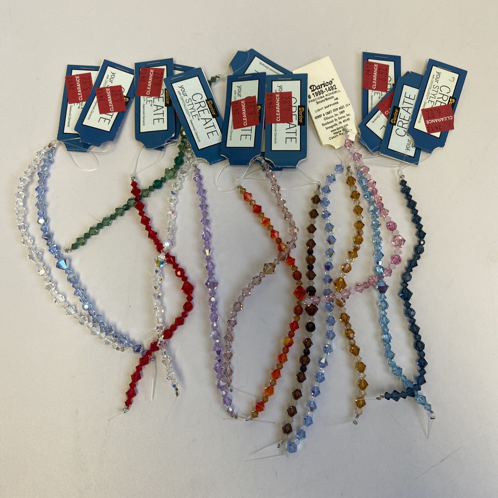 Darice- Swarovski Crystal Elements Mixed Lot Of 14 Bicone/Round Bead ...