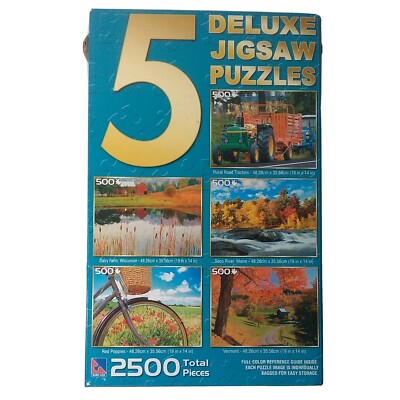 Deluxe Jigsaw Puzzles In 1 Box 2500 Total Pieces Outdoor Country ...