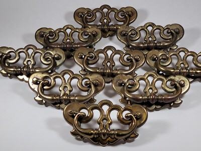 Vintage Batwing Chippendale Metal Drop Bail Pull Drawer 1985 WINT P BPC ...