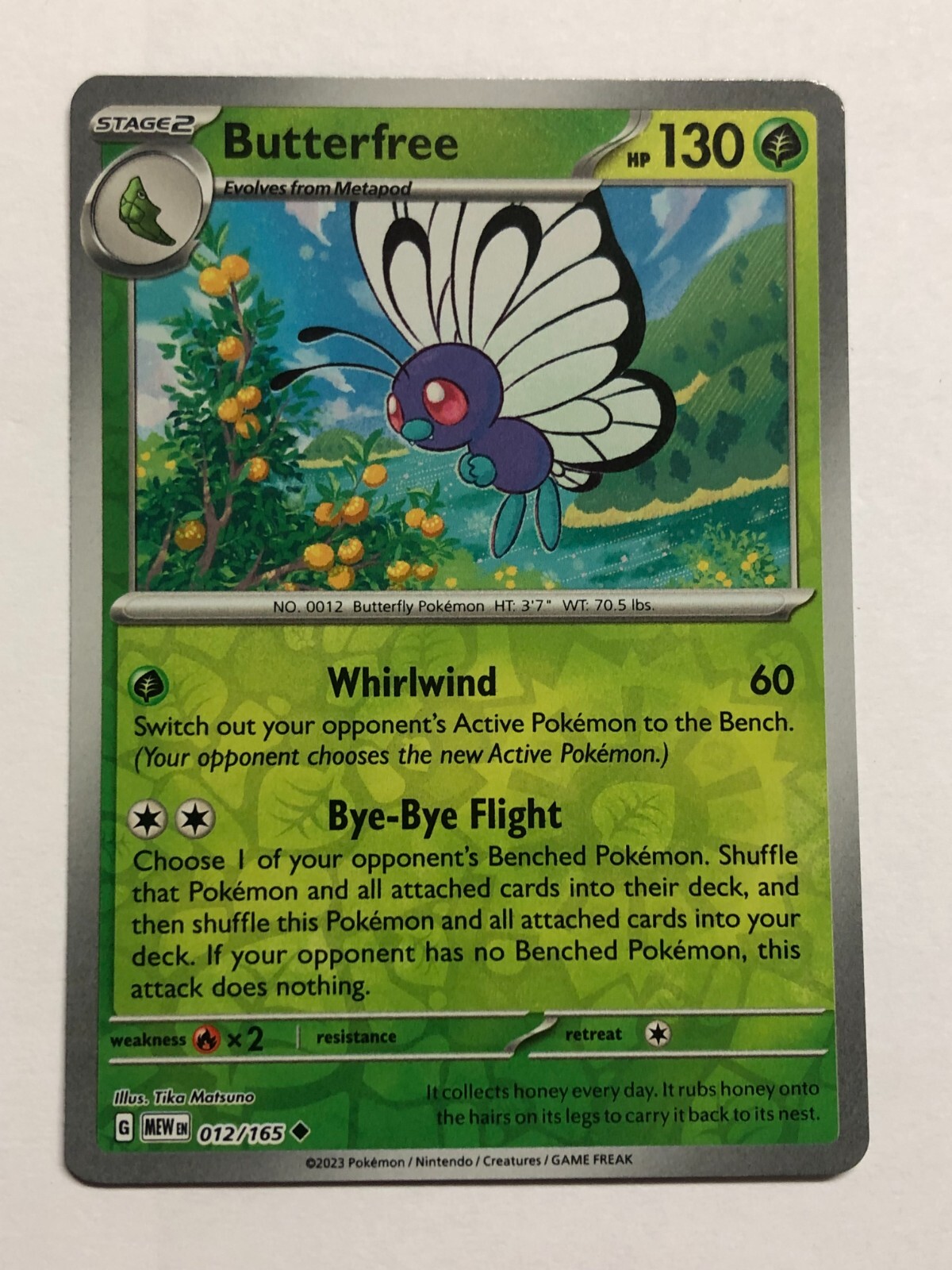 Pokemon Card 151 Reverse Holographic Butterfree 012/165 Near Mint | eBay