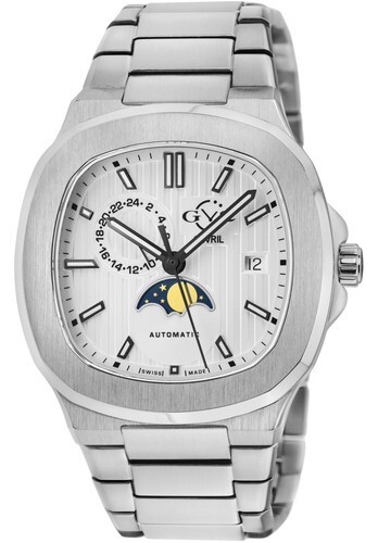 GV2 by Gevril Men's 18400B Potente Moon Phase Swiss Automatic Sellita ...