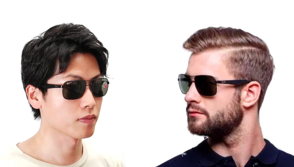 Ray-Ban RB3516 006 Polarized Navigator Rectangle Sunglasses Matte Black ...