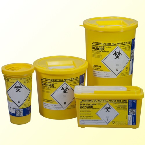 Sharps Disposal Bin, Needle Waste Box Insulin Syringe Tattoo Travel ...