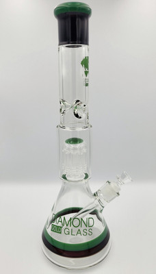DG Diamond Glass 7mm Heavy Tree MultiArm Perk 17" Beaker Bong | eBay