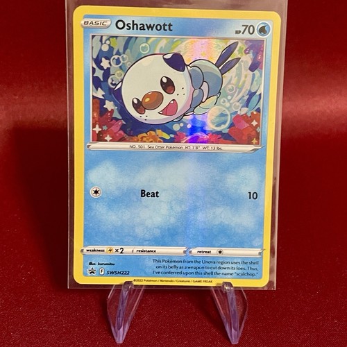 Oshawott - SWSH222 - Sheen Holo - SWSH Black Star Promo - Pokemon Card ...