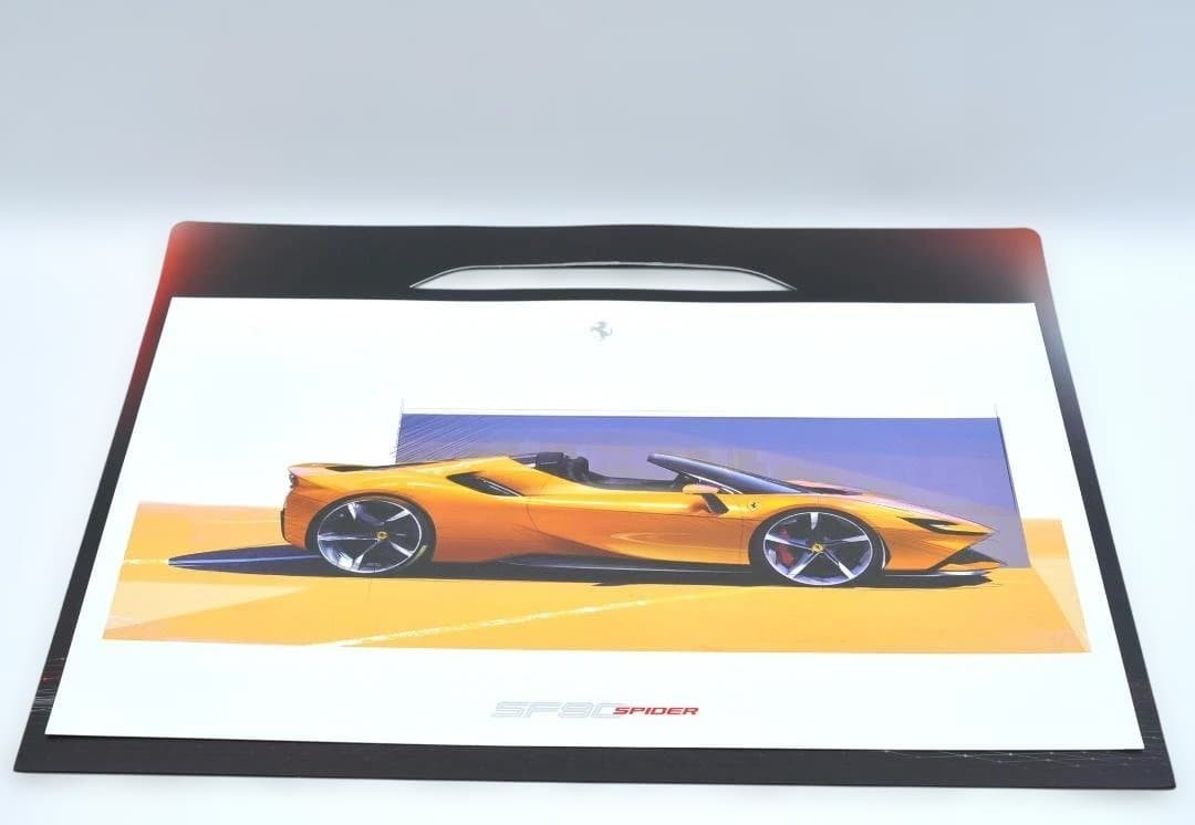 Ferrari SF90 Spider design drawing Novelty 33 x 48cm | eBay