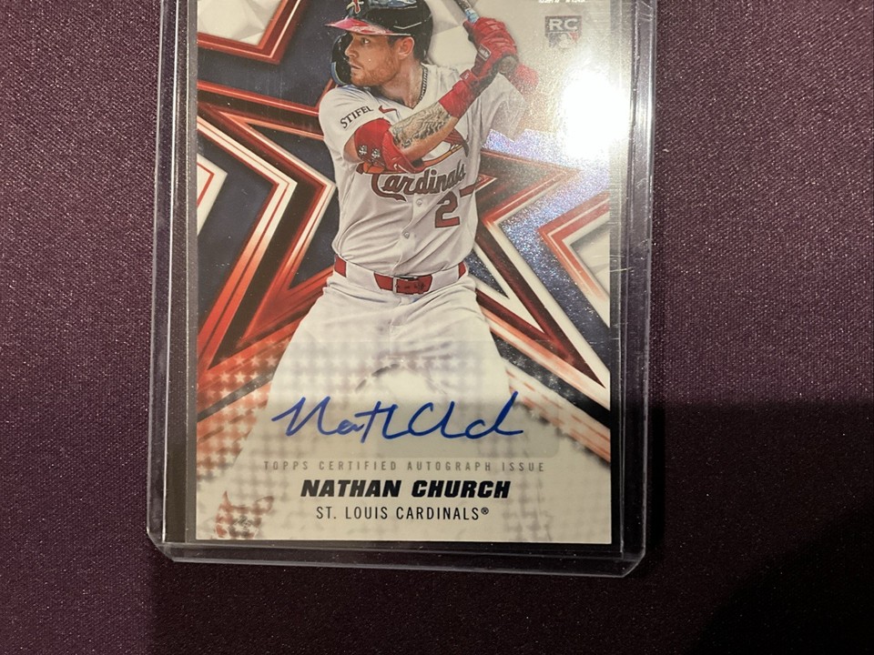 2026 Topps Series 1 Nathan Church BASEBALL STARS AUTOGRAPHED CARD ...