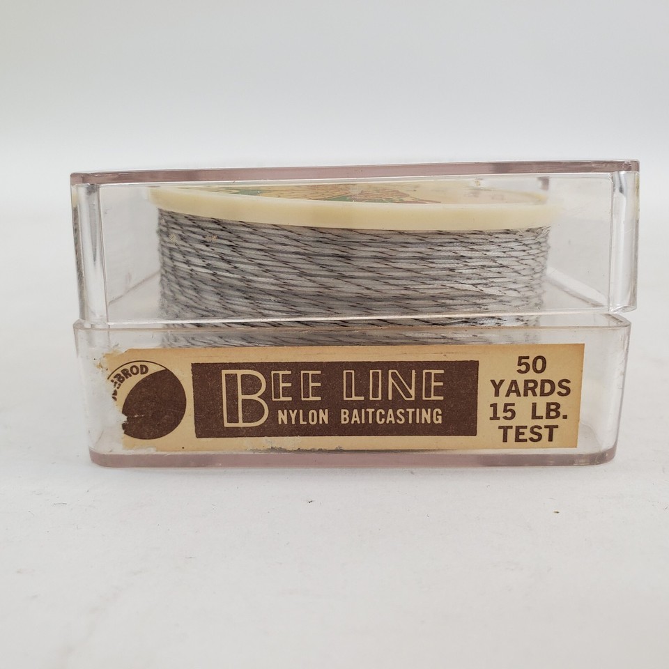 Vintage Gudebrod Bee Line Nylon Baitcasting 2 Spools Fishing Line 50 ...