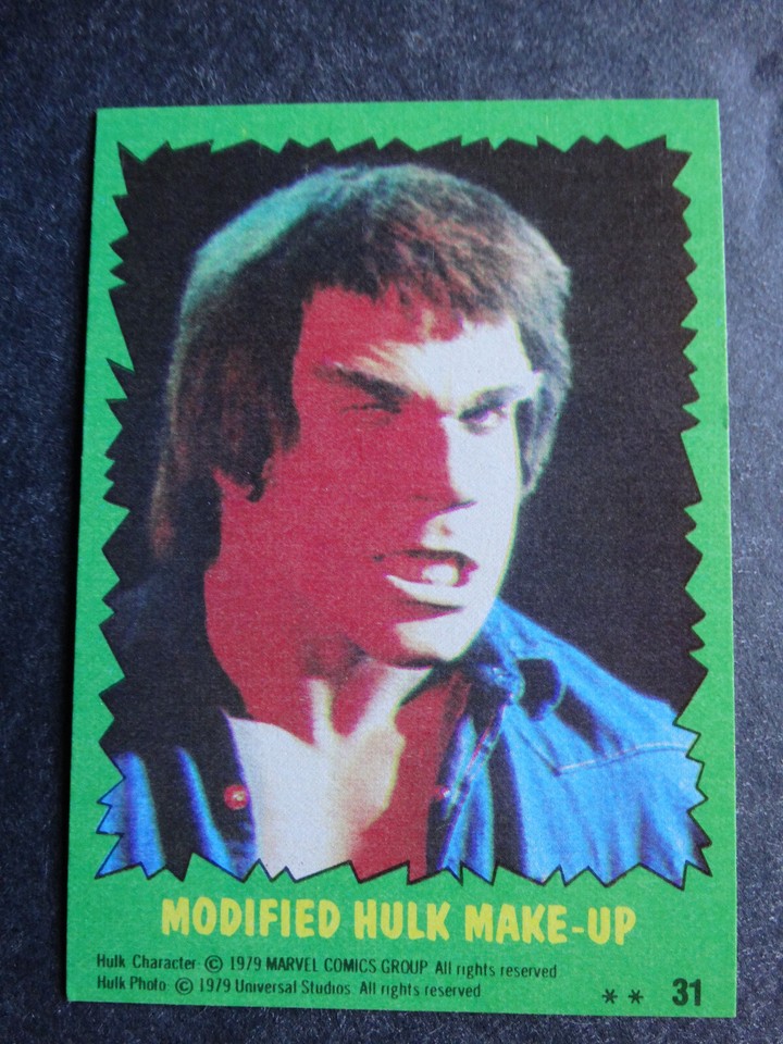 1979 Topps The Incredible Hulk TV Show Card Complete Your Set You U ...
