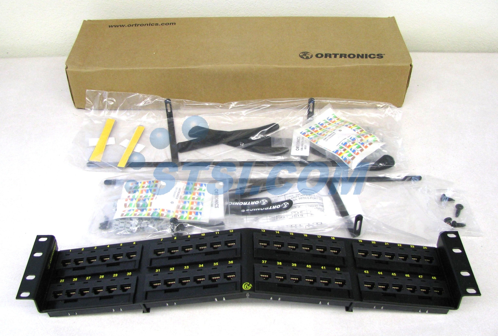 Ortronics Clarity Cat6a 48-Port Angled Patch Panel 10G OR-PHA6AU48 ...