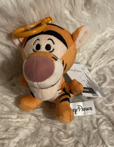 Disney Parks Tigger Pooh Big Head Plush Purse Hanger Keychain Bag Charm ...